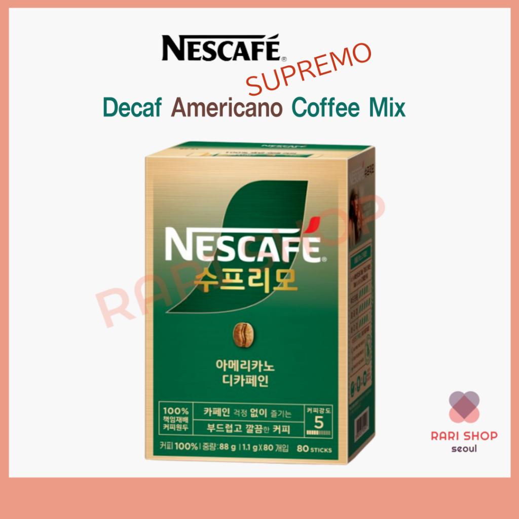 [NESCAFE] Supremo Decaffeinated Americano Coffee Stick (10T l 30T) กาแฟ ...