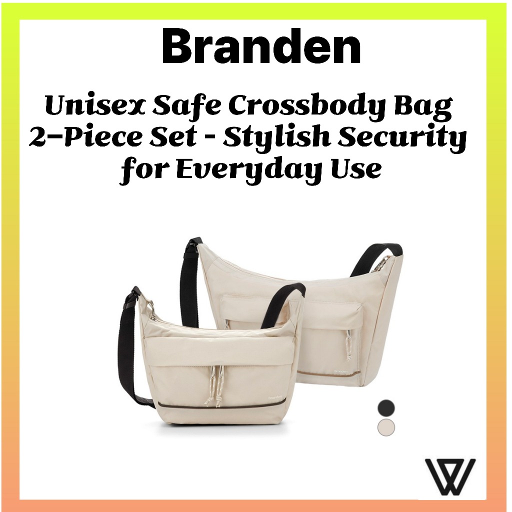 Branden Unisex Safe Crossbody Bag 2 ชิ้น Set – Security มีสไตล์สําหรับ ...