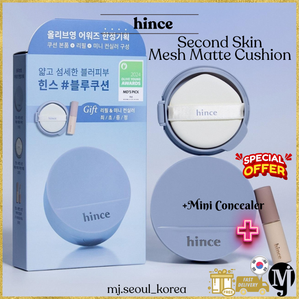 Hince Second Skin Mesh Matte Cushion (Main12g+Refill12g) | Shopee Thailand