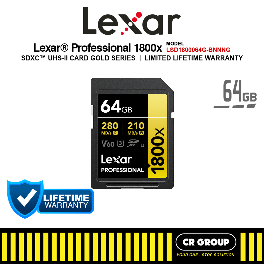 Lexar Professional 1800x SDXC UHS-II Card GOLD Series 64GB/128GB (รับ ...