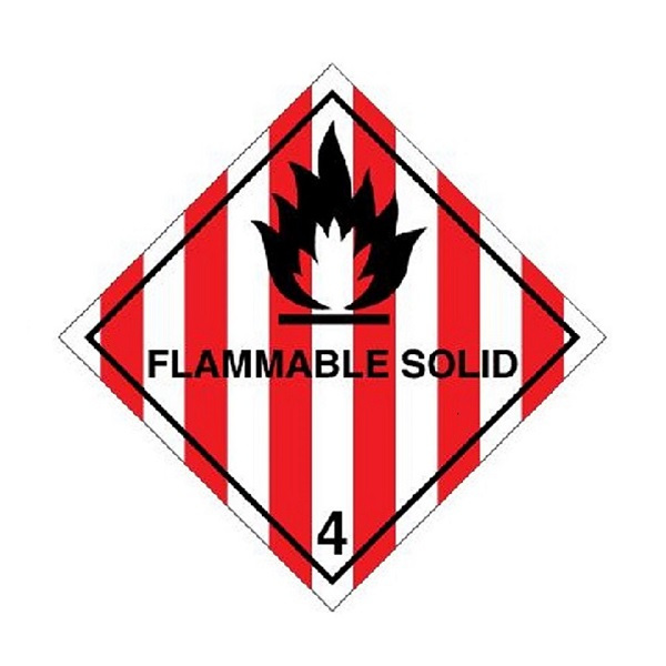 [SG] [50 ชิ้น] IATA DGR Hazard Label Class 4 Flammable Solid | Shopee ...