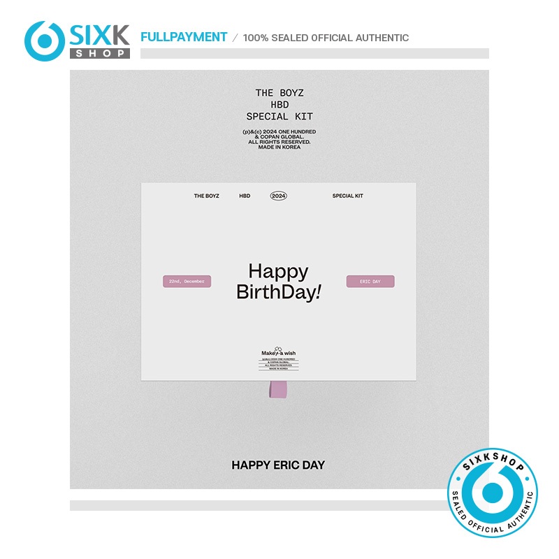 THE BOYZ HBD - ERIC SPECIAL KIT | Shopee Thailand