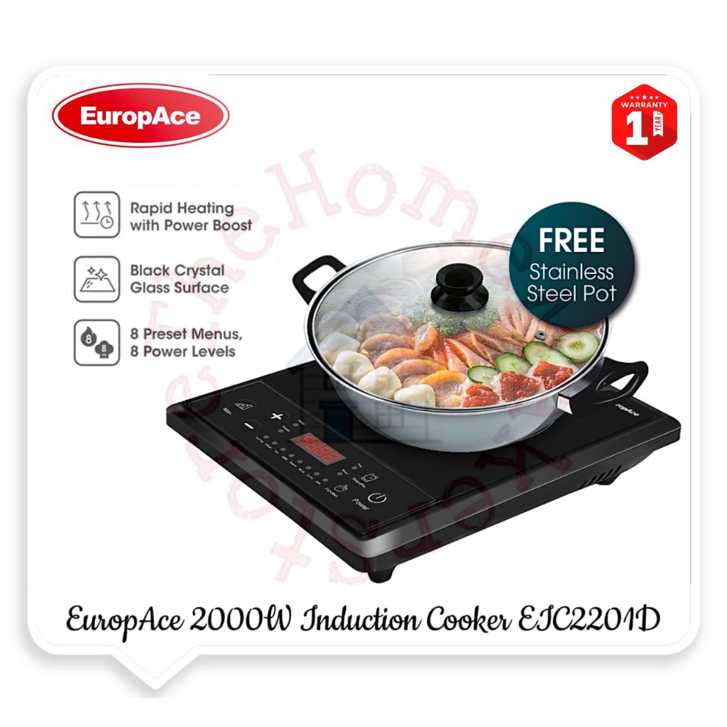 Europace 2000W เตาแม่เหล็กไฟฟ้า Multi Cooker พร้อมหม้อฟรี - EIC2201D ...