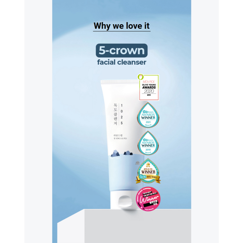 [Round LAB] 1025 Dokdo Cleanser 250ml, Low pH Facial Cleanser สําหรับผิวแพ้ง่าย, Rich & Gentle ...