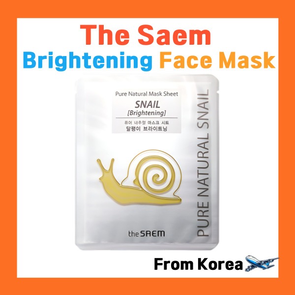 [The Saem] Pure Natural Mask Sheet Snail Brightening 20ml | มาส์กหน้า ...
