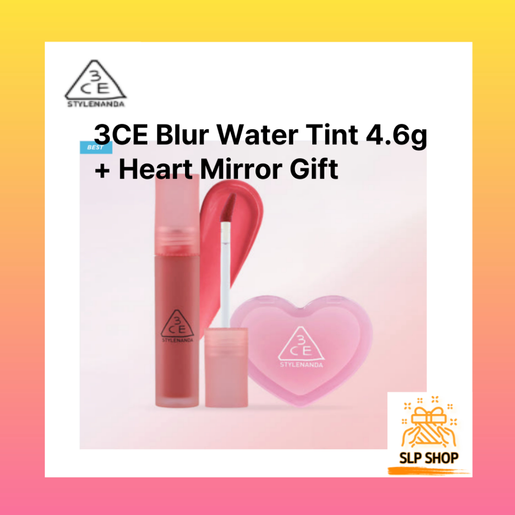 [3CE] Blur Water Tint 4.6g + ของขวัญกระจกหัวใจ (18 สี) | Shopee Thailand