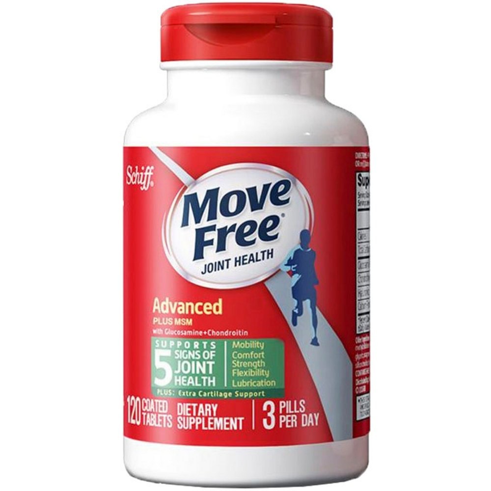 Sheaf MoveFree Advanced Plus MSM Glucosamine + Chondroitin Tablets 1 ขวด 120 เม็ด Made in USA ...
