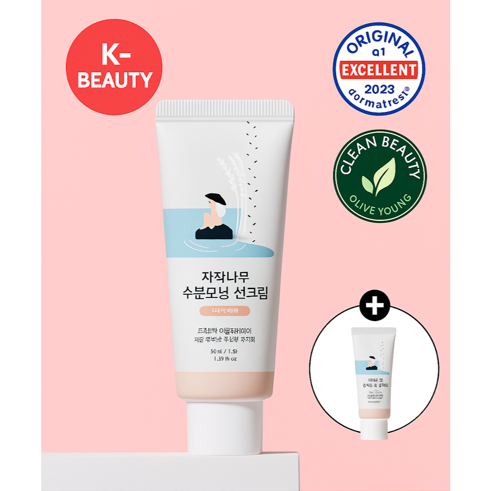 [K-Beauty] Round Lab Birch Tone-Up Sunscreen Set | เอสพีเอฟ50+ | ชุดให้ ...