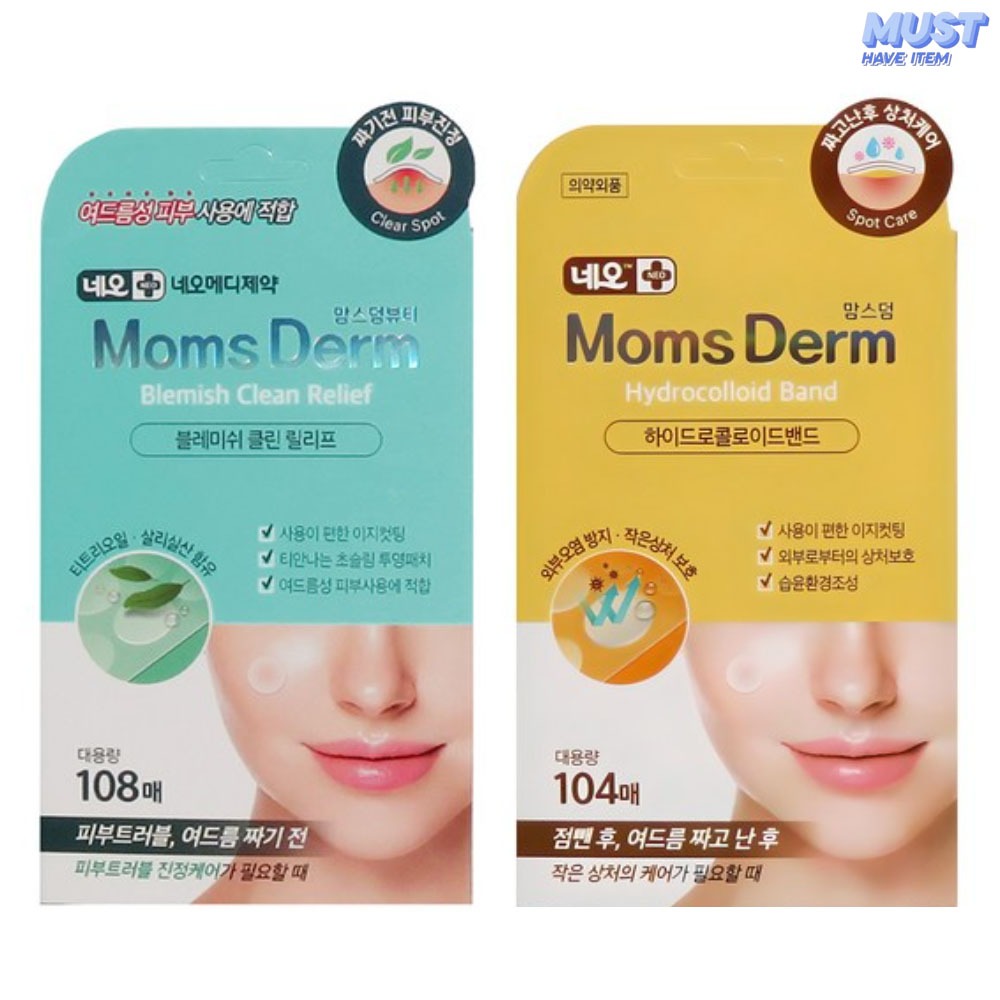 Neo Moms Derm Beauty Blemish Clean Relief Patch 108 แผ่น, Neo Moms Derm ...