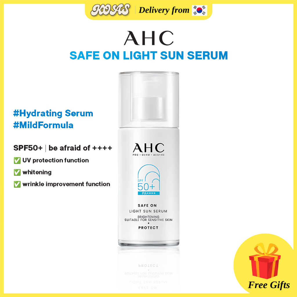 [AHC] Safe On Light Sun Serum SPF 50+ PA++++ (40ml) | ครีมกันแดดเกาหลีน้ําหนักเบาและให้ความชุ่ม ...