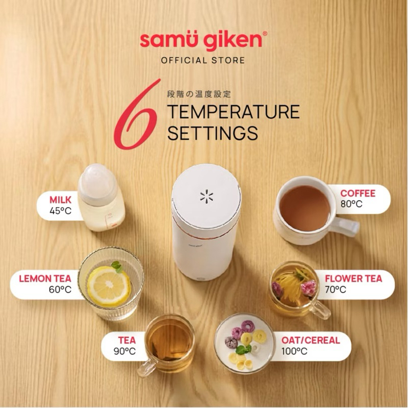 Samu Giken เครื่องอุ่นขวดกาต้มน้ําแบบพกพาสแตนเลส 450ML – รุ่น: PEK450WT ...