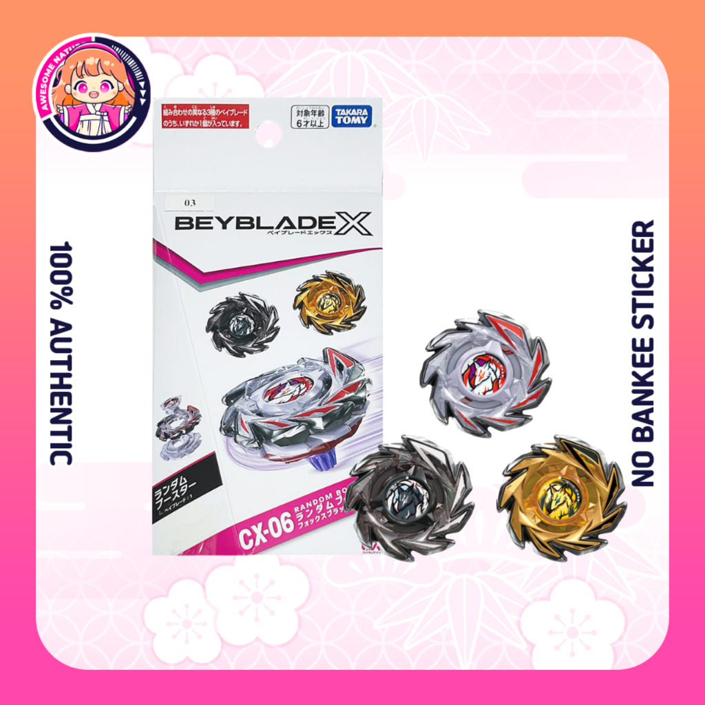 [TAKARA TOMY] BEYBLADE X CX-06 Random Booster Fox Brush Select JAPAN ...
