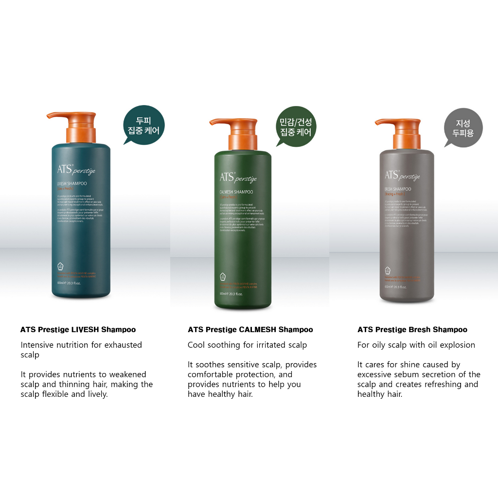 [ ATS ] Perstige Livesh/Calmesh/Bresh Shampoo 600ml/1000ml/Calmesh Mask ...