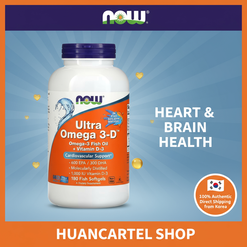 [NOW Foods] Ultra Omega 3-D 600mg EPA/ 600mg EPA พร้อมวิตามิน D3 | 180 ...