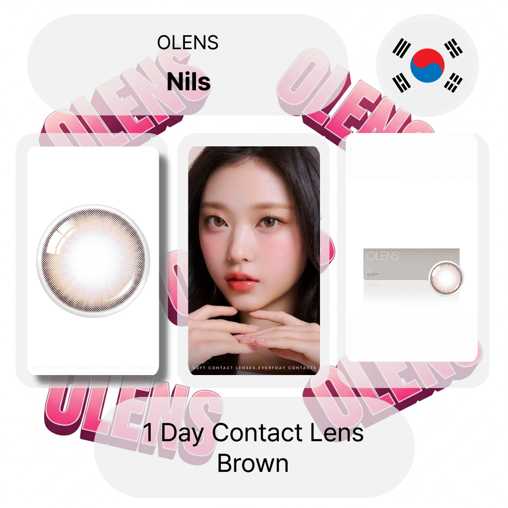 คอนแทคเลนส์ Olens Nils Daily Brown | Shopee Thailand