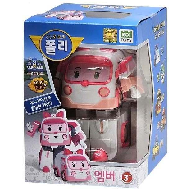 Robocar Poli : AMBER Robot Transformer Action Figure Brave Rescuer ...