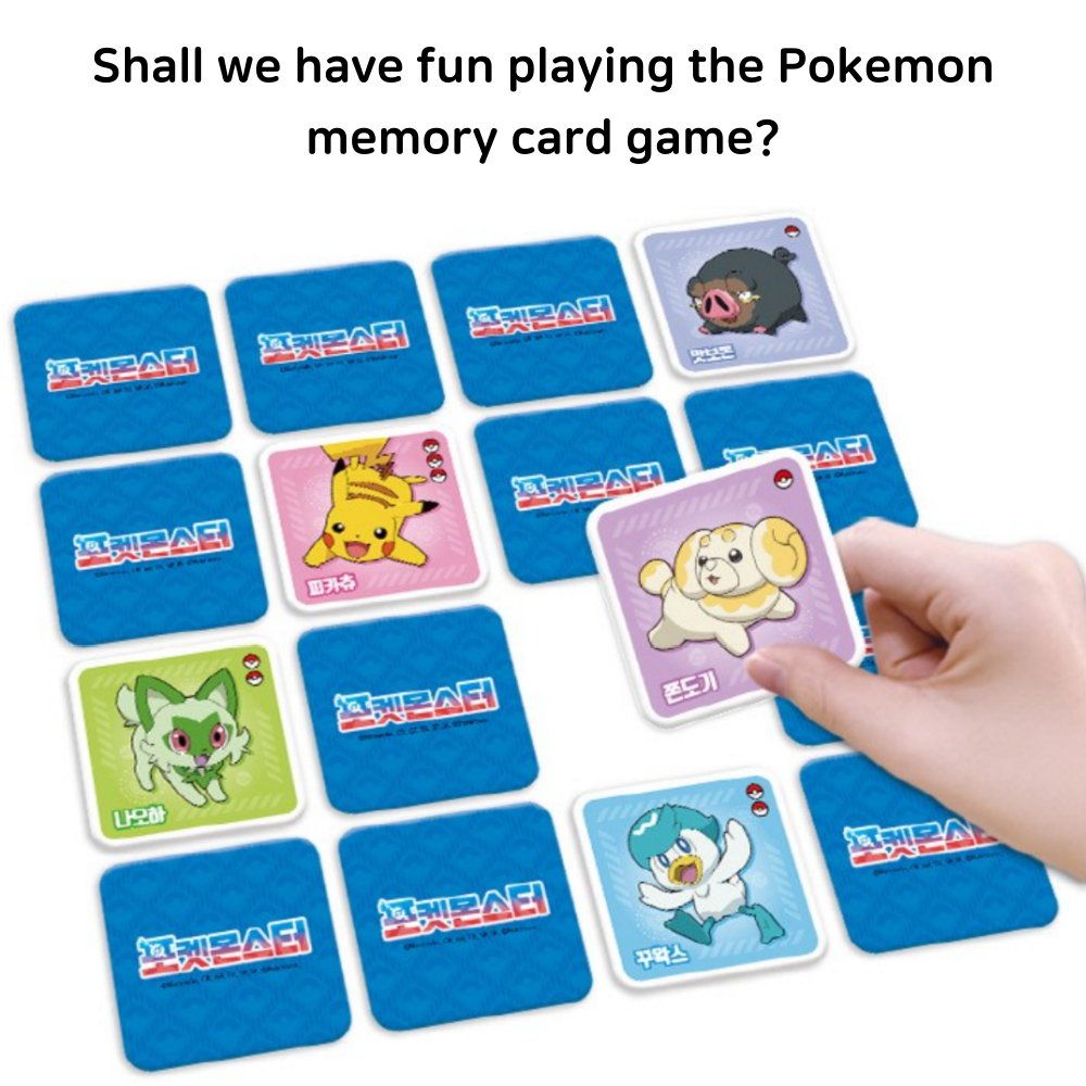 Pokémon Matching Card Game Pokemon Memory Game Board Game Early ...