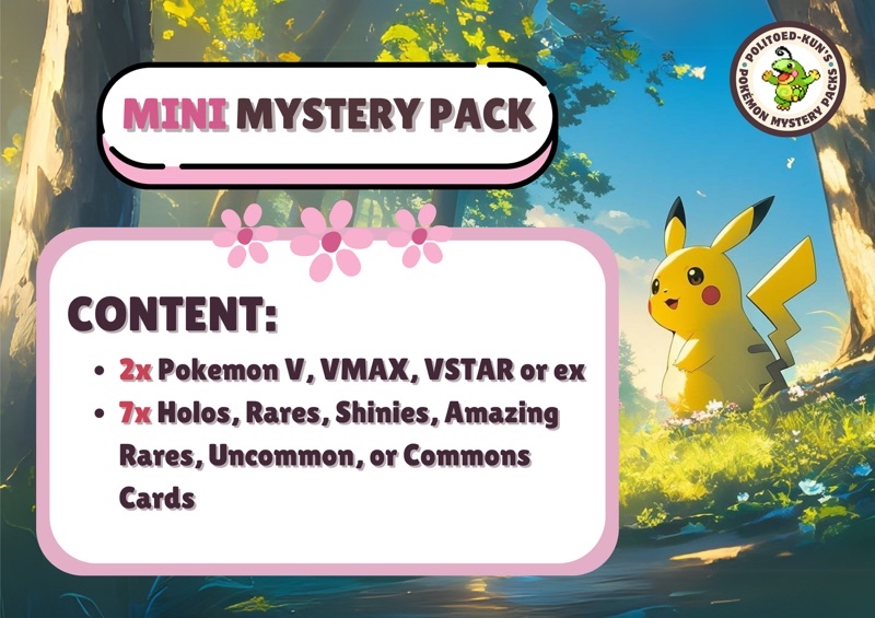 Pokemon TCG Mystery Pack - {มีรับประกันฮิต} การ์ดเกมเทรดดิ้งของแท้ ...