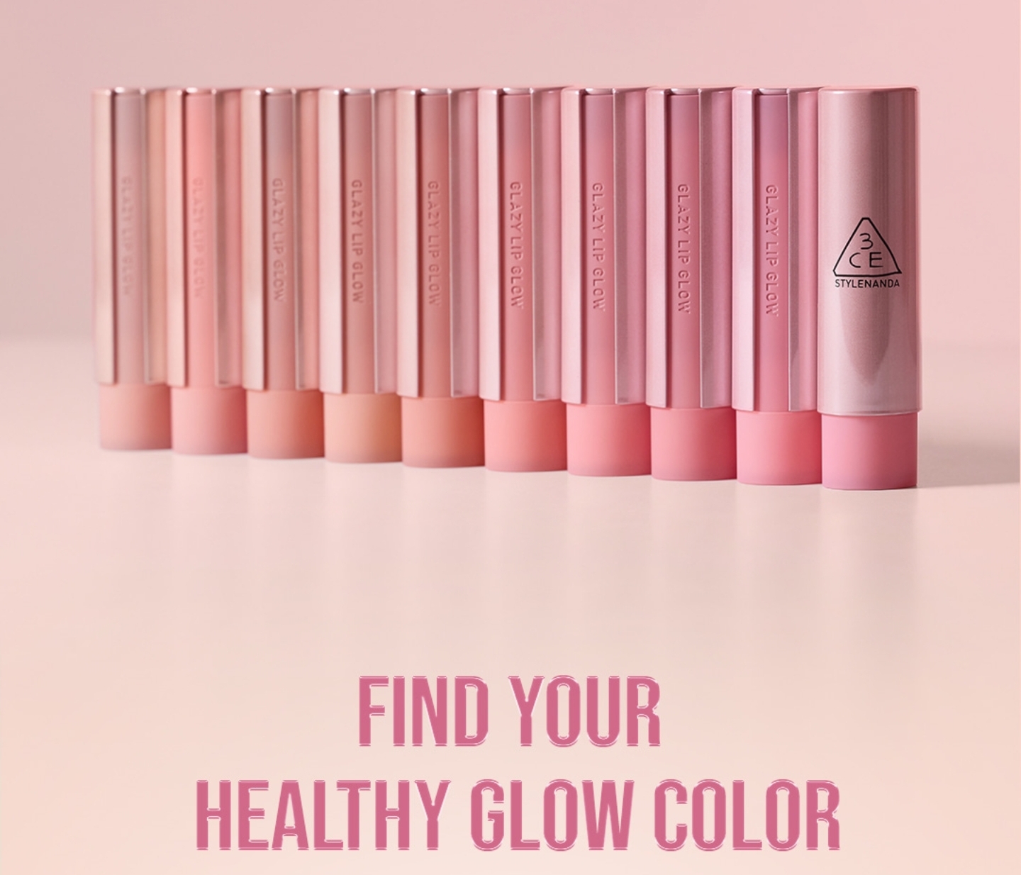 3ce Glazy Lip Glow Healthy Glow 10 สี (ของแถม-ตลับ) | Shopee Thailand