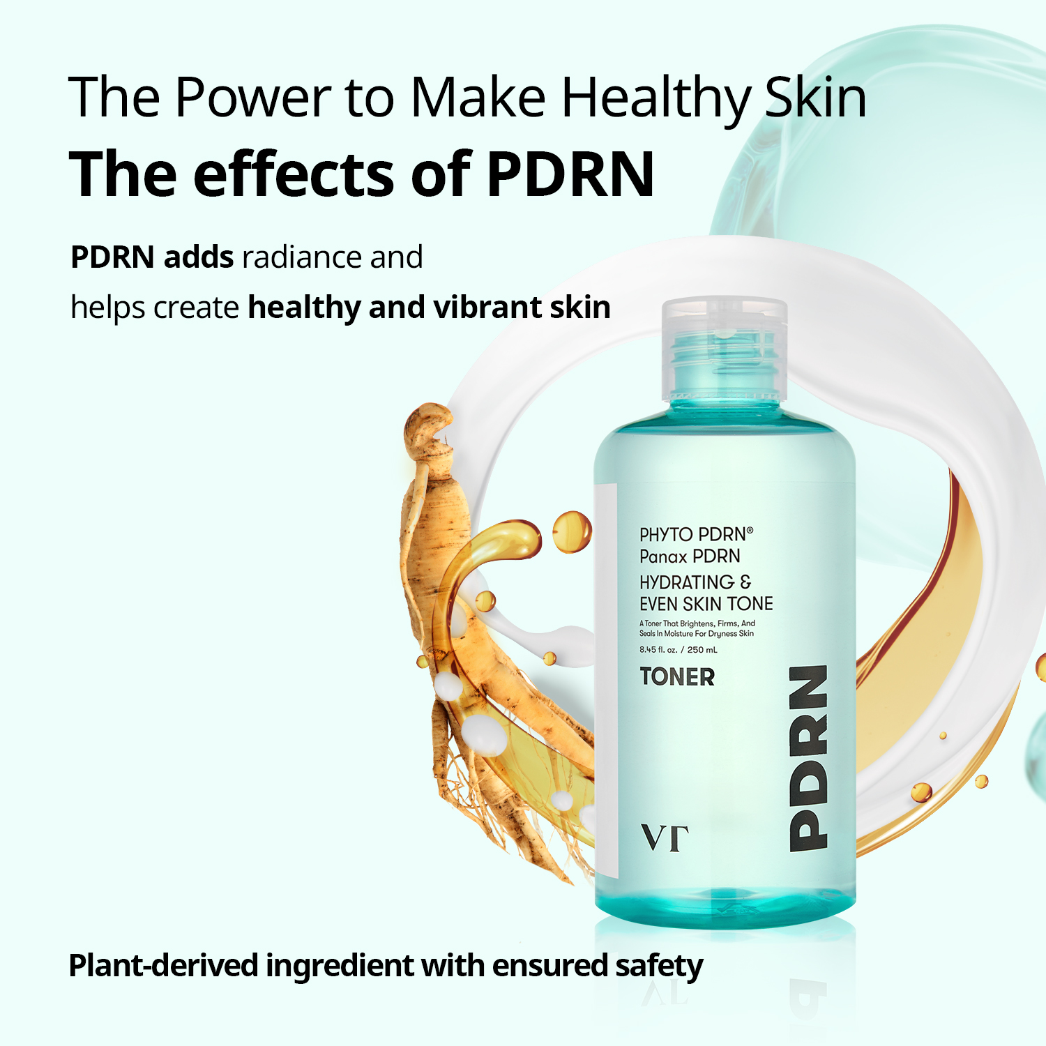 [VT] PDRN Toner 250ml Vegan PDRN Wild ginseng PDRN Brightening Care [Official Flagship] | Shopee ...