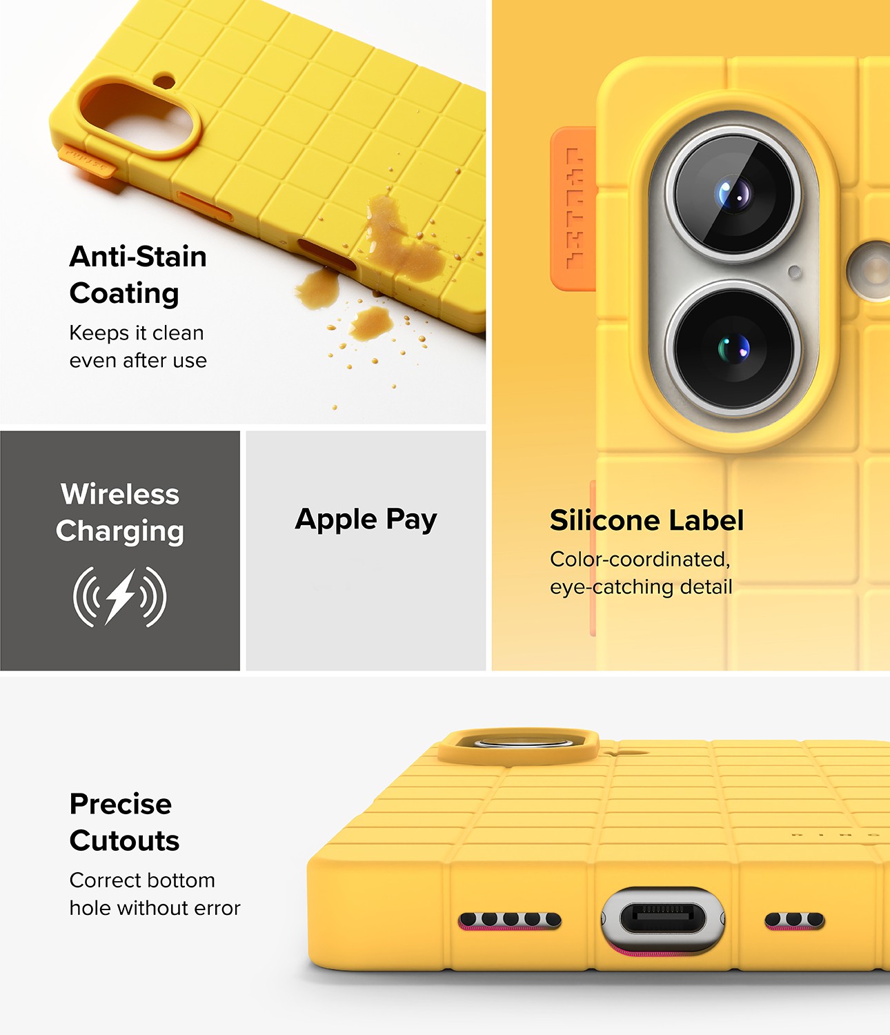 Ringke Bitmap Silicone Magnetic สําหรับ iPhone 16 เคสซิลิโคนอ่อนนุ่ม ...