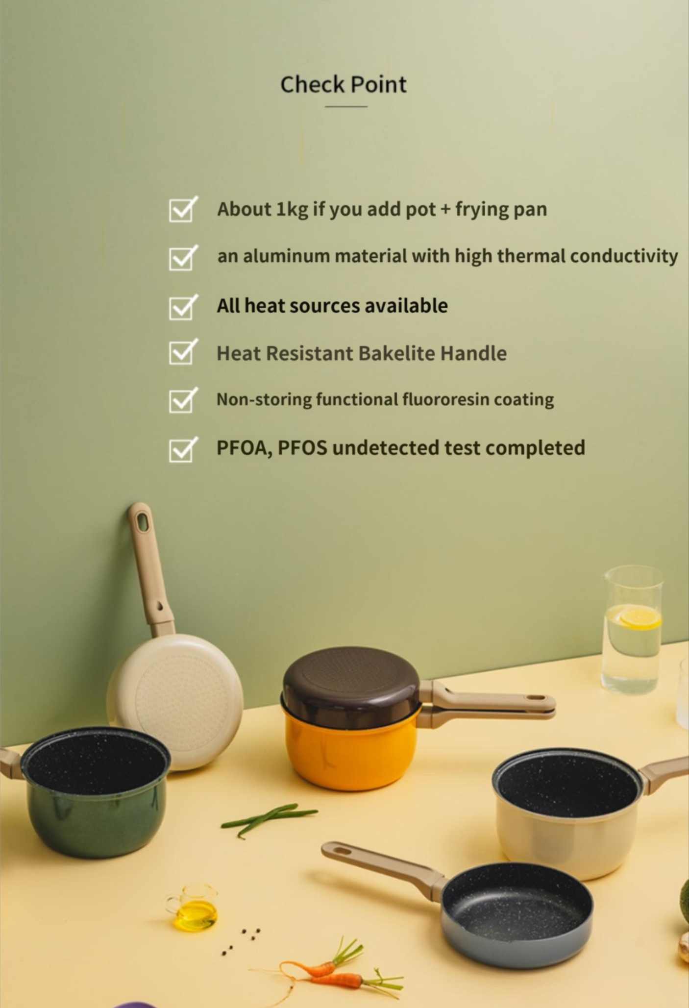 [DR.Hows] Acorn Cookware Pot Frying pan lid 2P combo | Shopee Thailand