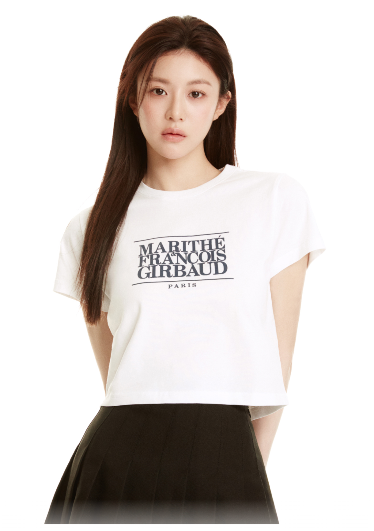 MARITHE W CLASSIC LOGO CROP TEE T Shirt /100% Authentic | Shopee Thailand