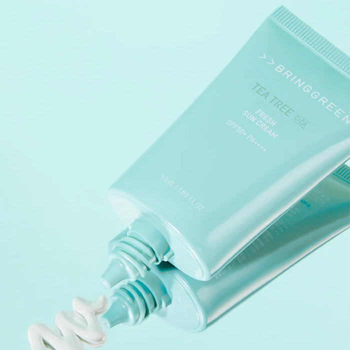 [Bring Green ] Tea Tree Cica Fresh Sun Cream SPF50 + PA + + + 50ml ...