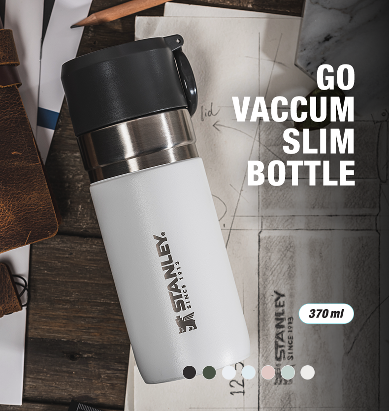 [Stanley] Slim Go Bottle 370ml / 7 Colours / Matte Black / Hammer-Tone ...