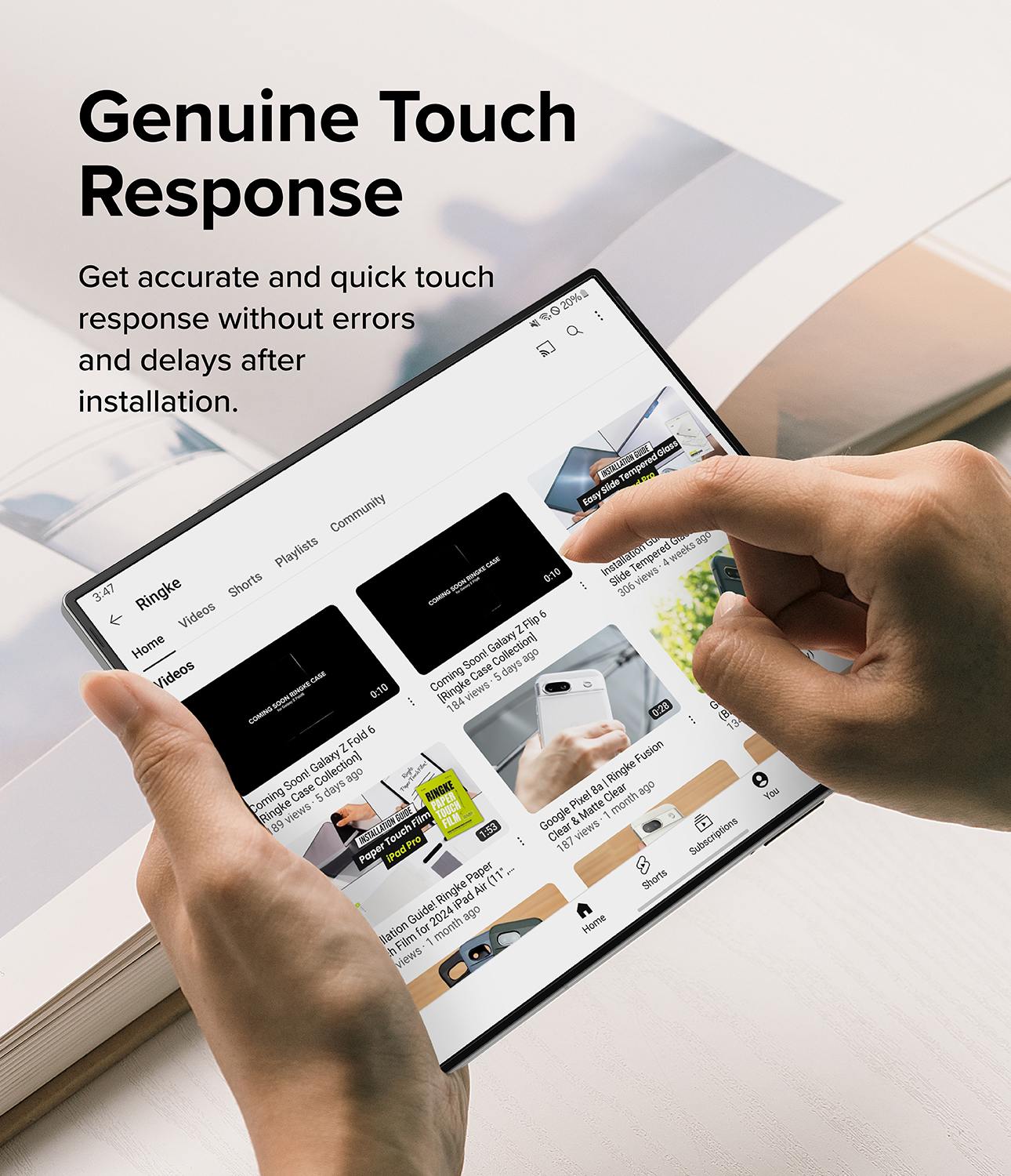 Ringke Dual Easy Film สำหรับ Galaxy Z Fold 6 ตัวป้องกันหน้าจอ HD Clear ...