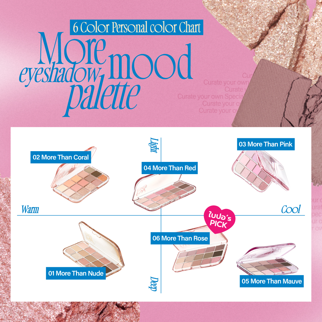 fwee More Mood Eyeshadow Palette – 6 เฉดสี / 12g | Shopee Thailand