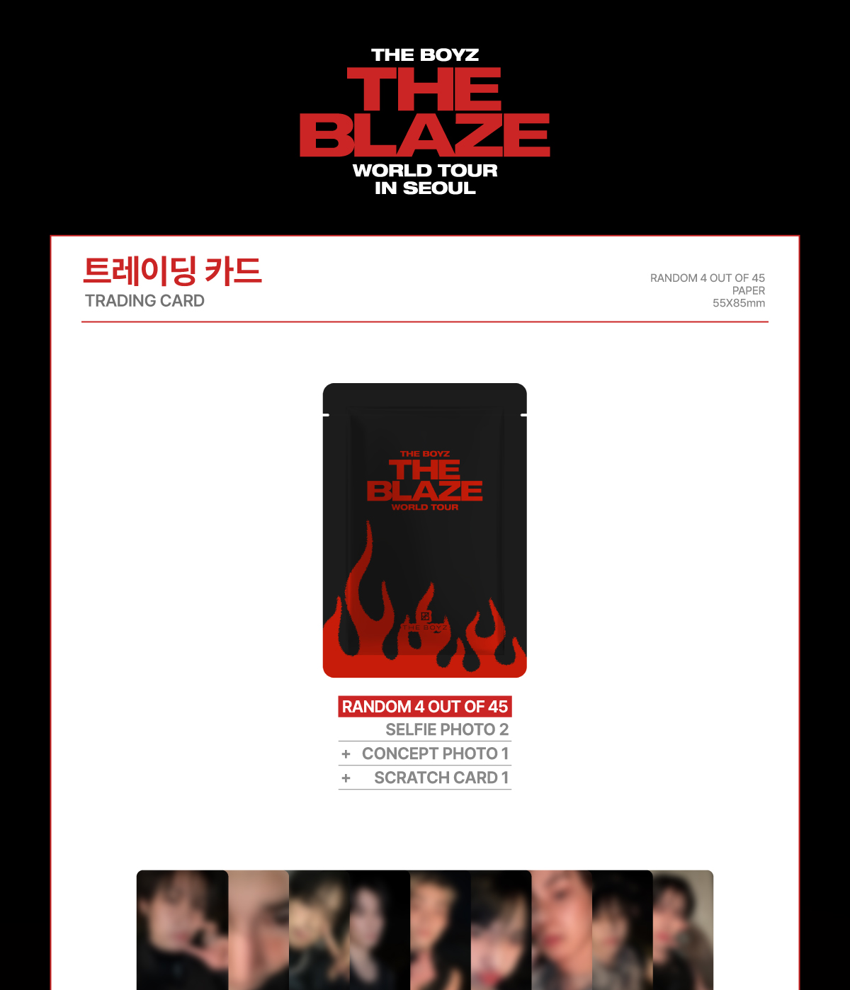 (TRADING CARD) THE BOYZ [THE BLAZE] WORLD TOUR IN SEOUL MD (16th Sep ...
