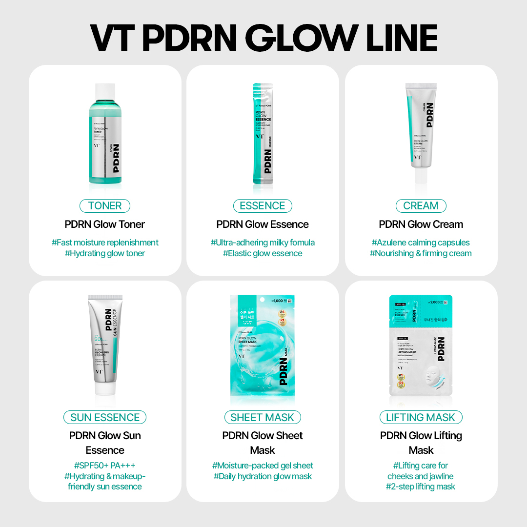 [VT] PDRN Glow Trio Set (Sun Essence & Essence & Cream) Vegan PDRN Glow ...