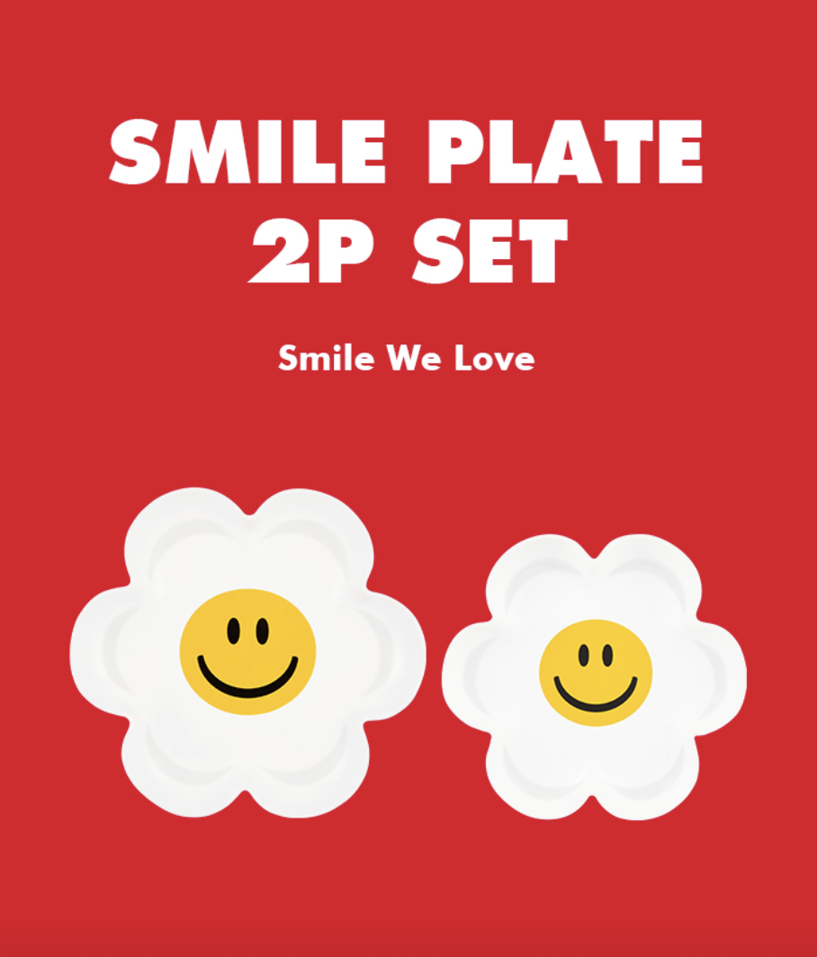 [WIGGLE WIGGLE] Smile Plate 2P Set - Smile We Love | Shopee Thailand