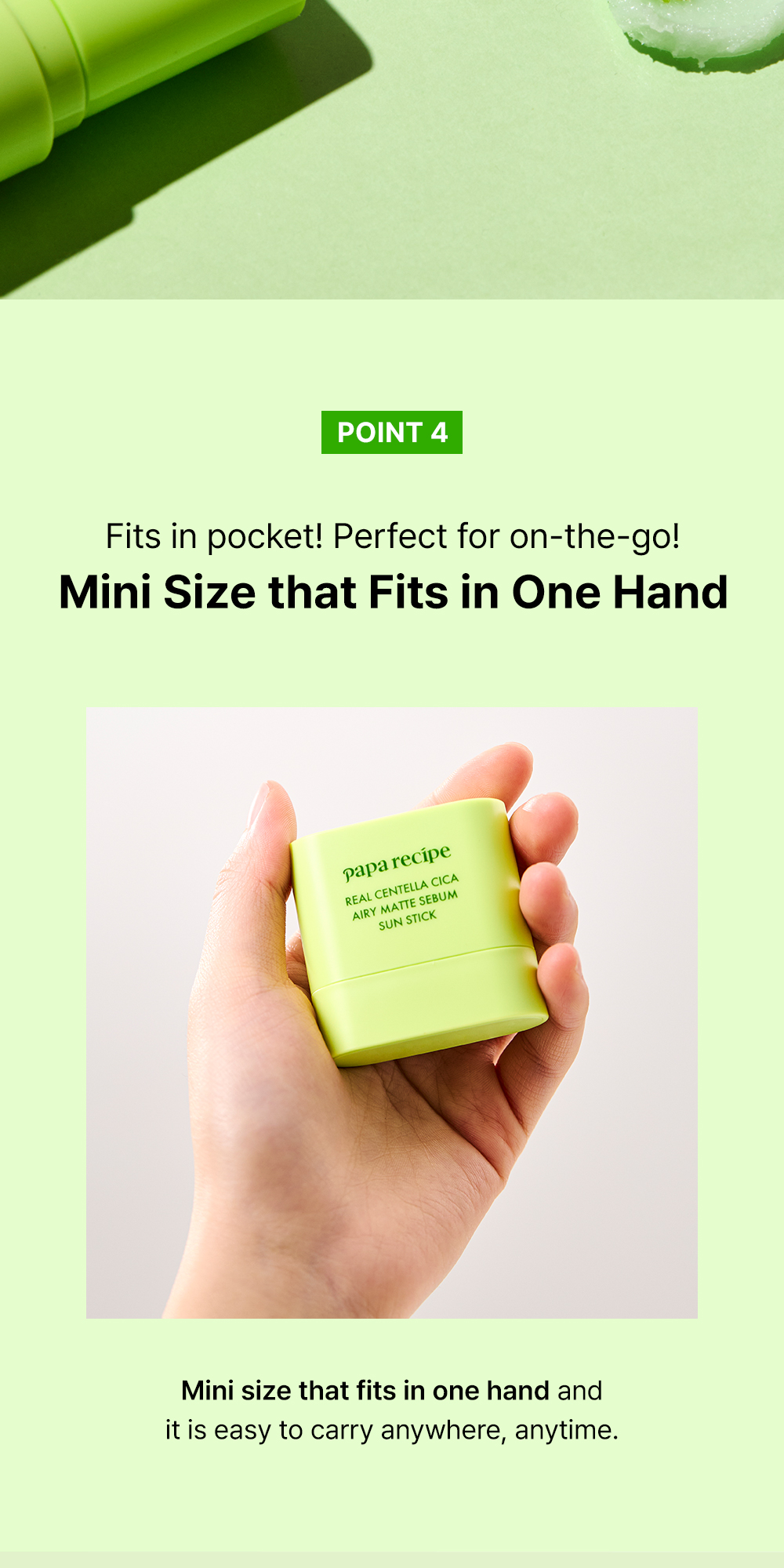 papa recipe Real Centella Cica Airy Matte Sebum Sun Stick 1EA (10g ...