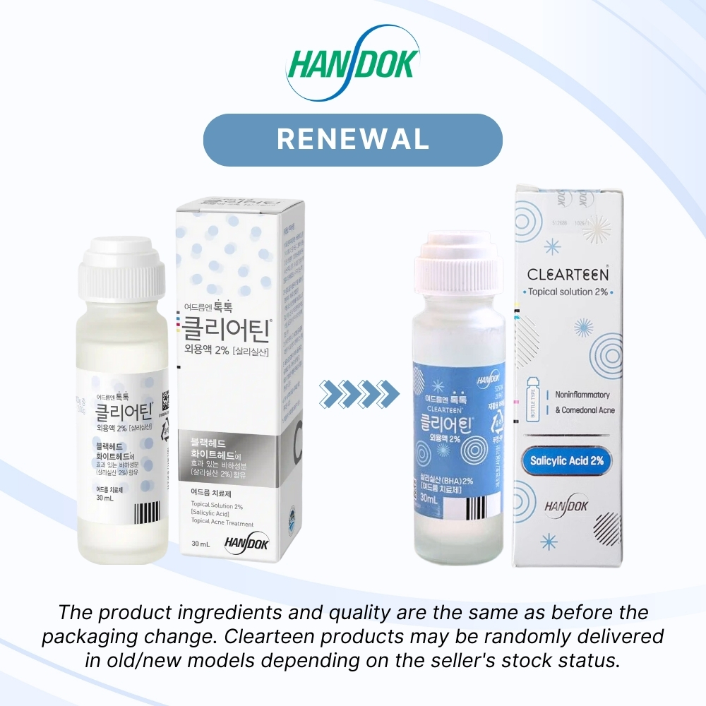 (ต่ออายุ)HANDOK Clearteen Topical Soln. 2% 30ml Acne Blackhead ...