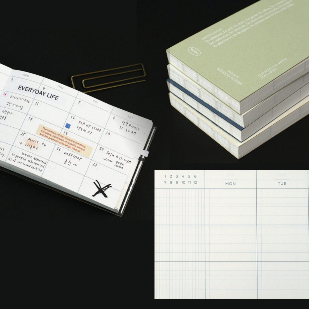 Paperian 3-Row Weekly Planner รุ่นบางเบา ทนทาน Cover & Binding | Shopee ...