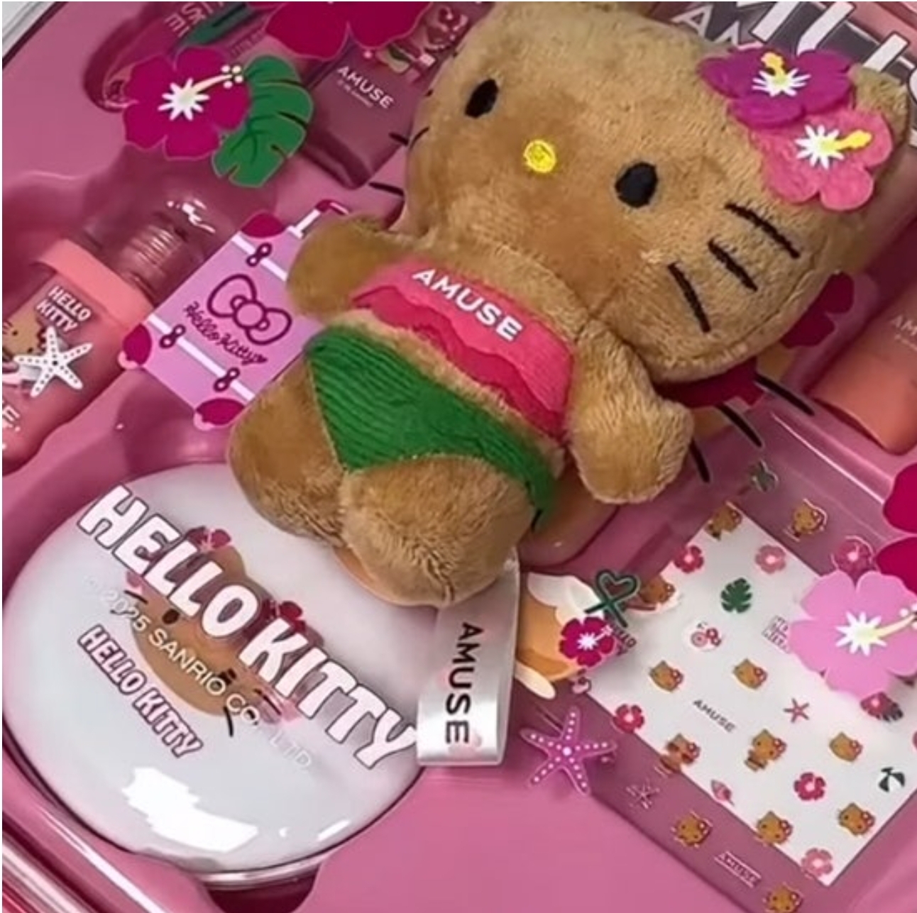 Amuse Tanning Hello Kitty Cushion Dew Tint Jell-Fit Tint Cheek Tok ...