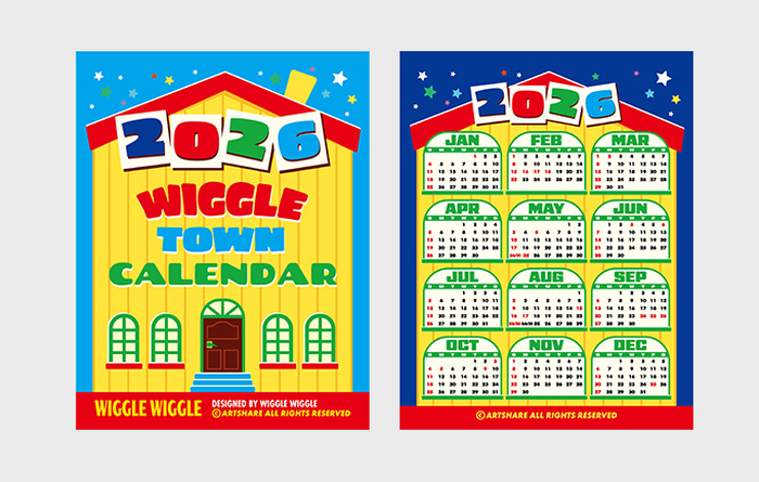 [Wiggle Wiggle] 2026 ปฏิทินตั้งโต๊ะ แบบขาตั้งเกลียว 13 เดือน – งานศิลปะ ...