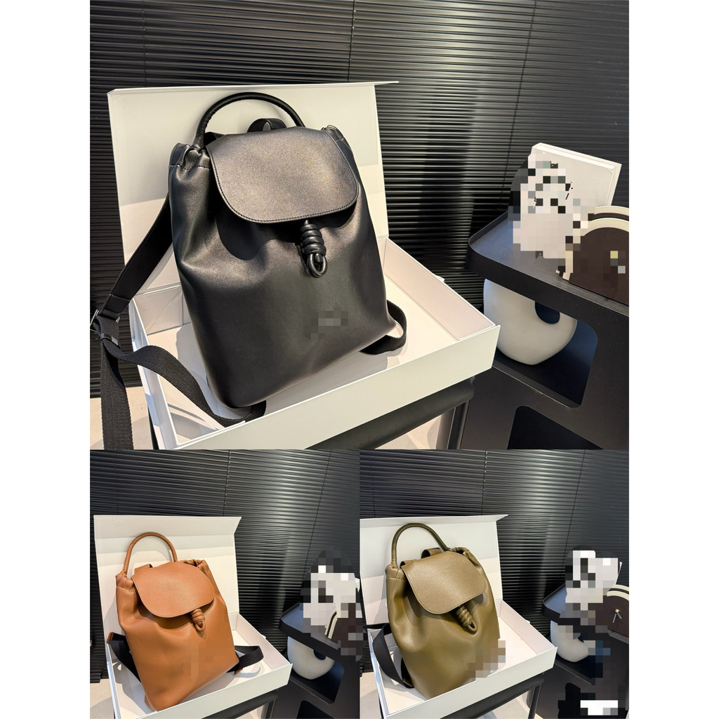 LOEWE Backpack สไตล์เรียบง่ายสีดำ ใช้งานได้ทุกรูปแบบ | Shopee Thailand