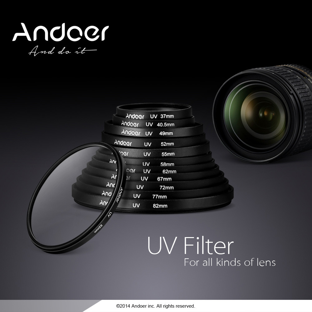 Andoer 49 มม.UV Ultra-Violet Filter Lens Protector สําหรับกล้อง Canon ...
