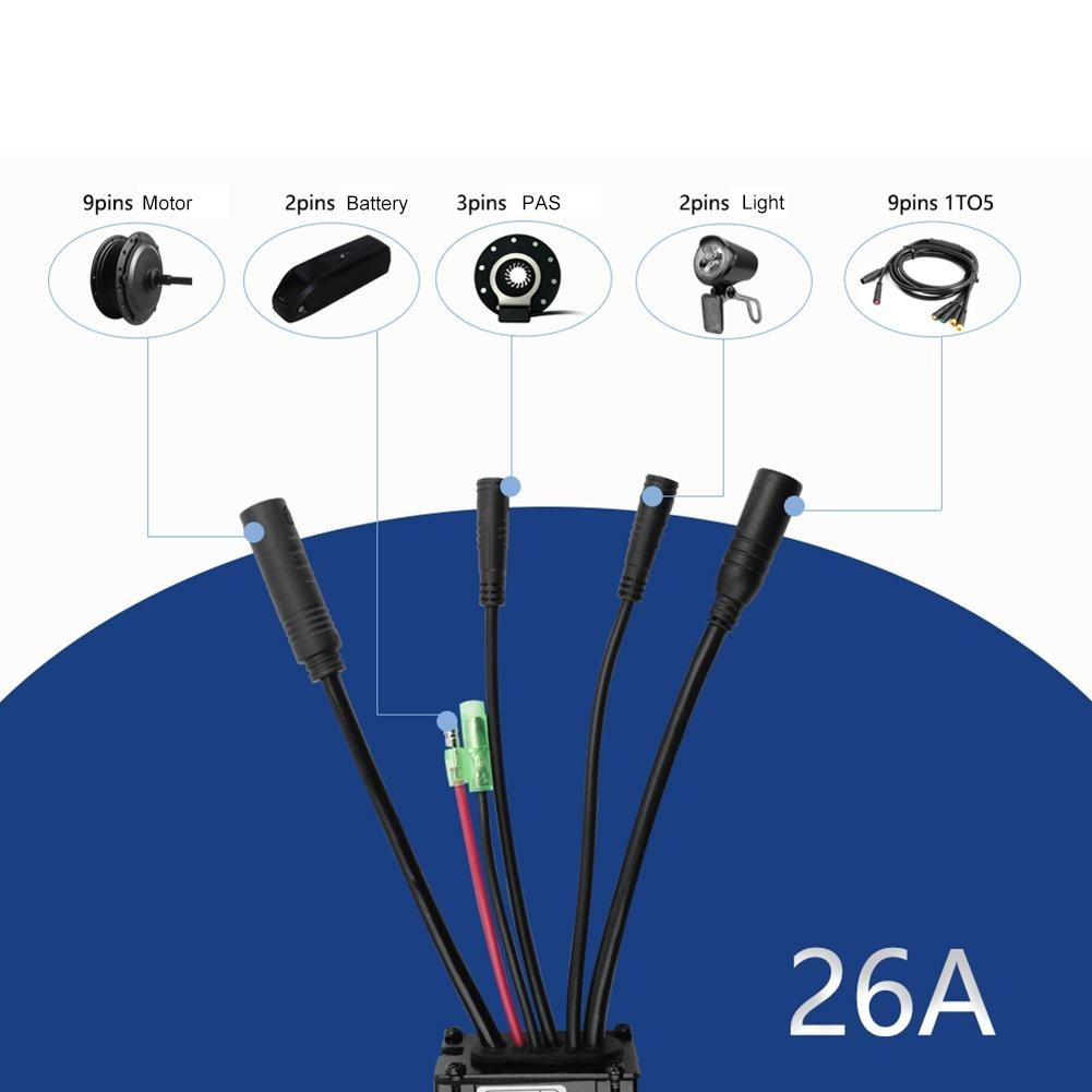 FARYPOKT36V/48V 26A E-bike Brushless Controller Sine Wave 3 โหมดสําหรับ ...