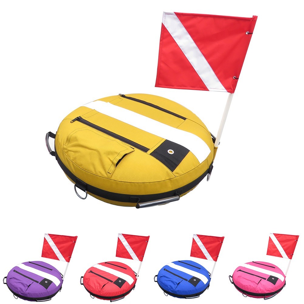 พร้อมสต็อกทุ่น Freediving Flag Float Marker Inflatable Dive Flag Bouy ...