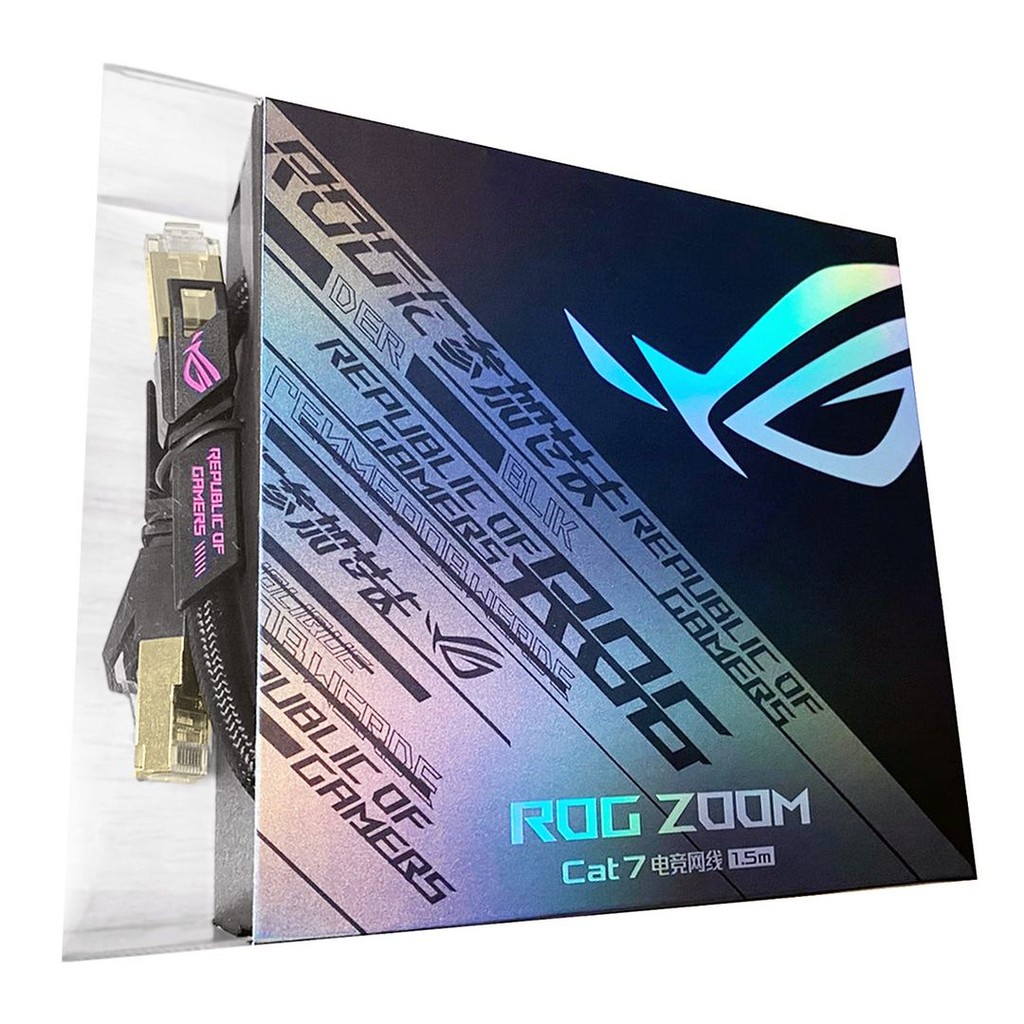 ASUS ROG CAT7 Cable (1.5m) - RJ45 Ethernet Cable, Up to 600 MHz ...