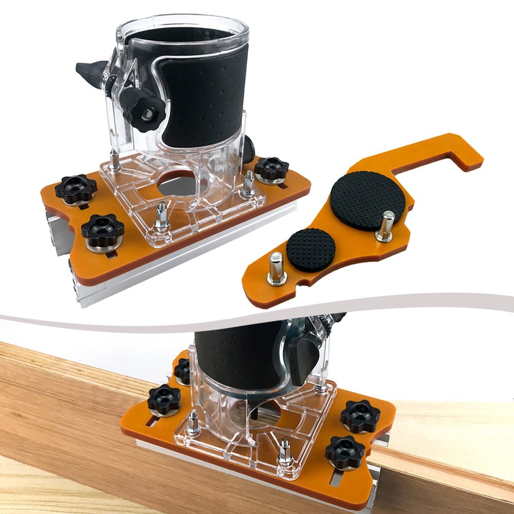 2 in 1 Wood Router Base Slotting Bracket ยึดสําหรับเฟอร์นิเจอร์ตู้เสื้อ ...