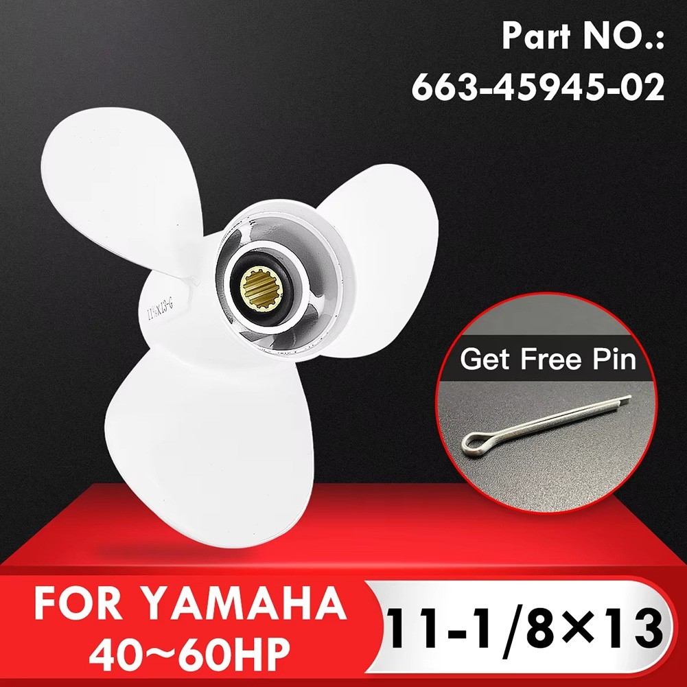 GRCfor Yamaha 25-60 Prop ใบพัดอลูมิเนียม 11 1/8 x13 PN 663-45945-02-EL ...