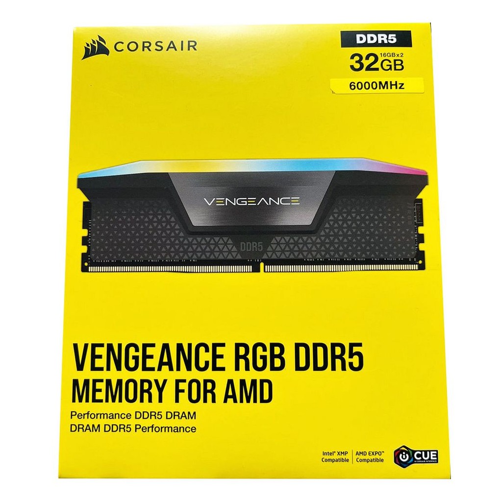 Corsair VENGEANCE RGB 32GB (2x16GB) DDR5-6000 CL30 Memory Kit ...