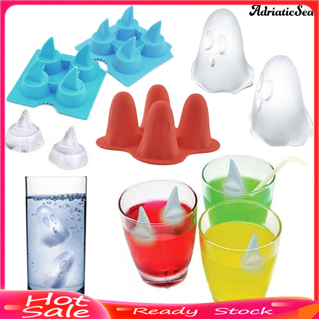 [COD] Ghost Shark ถาดน้ําแข็งซิลิโคน Ice Cube แม่พิมพ์ 3D รูปร่างตลก ...