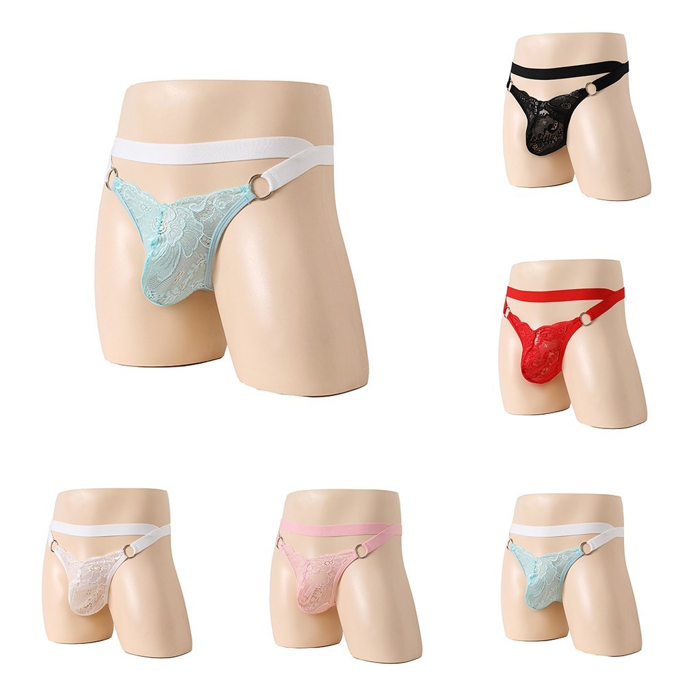 [MB] ผู้ชายลูกไม้ดูผ่าน G-String Sissy กางเกงชั้นในชุดชั้นใน | Shopee Thailand