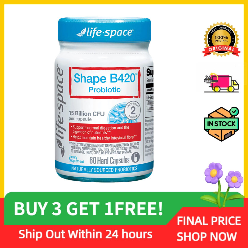 Life - space Shape B420 Probiotic, 15 Billion CFU ต่อแคปซูล, 60 แคปซูล ...